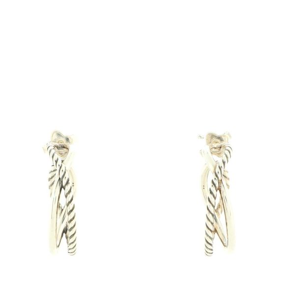 David Yurman | Jewelry | David Yurman Crossover Hoop Earrings Sterling ...